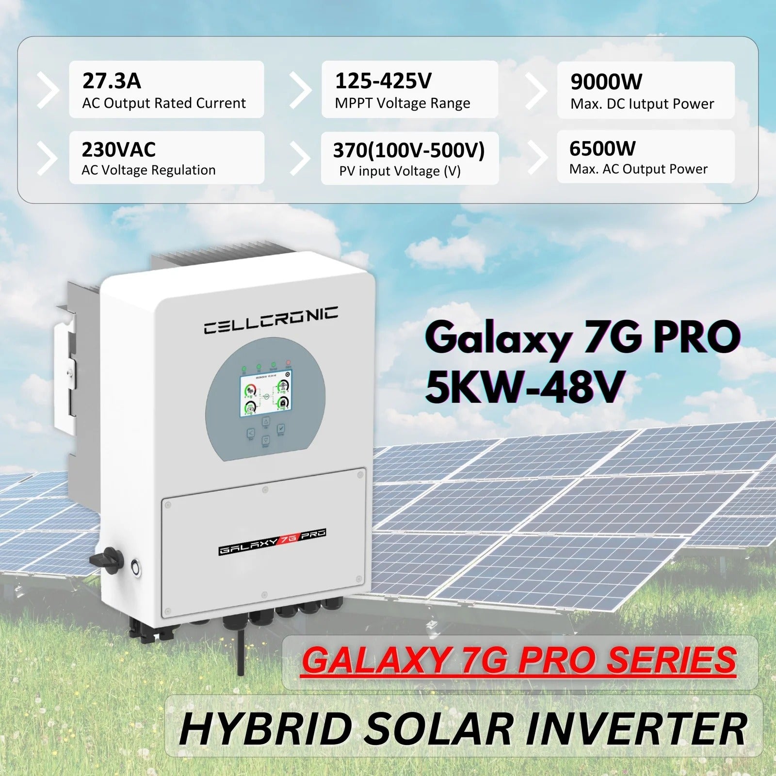 CELLCRONIC GALAXY 6G EU 16KW-48V (Single Phase) Hybrid Inverter