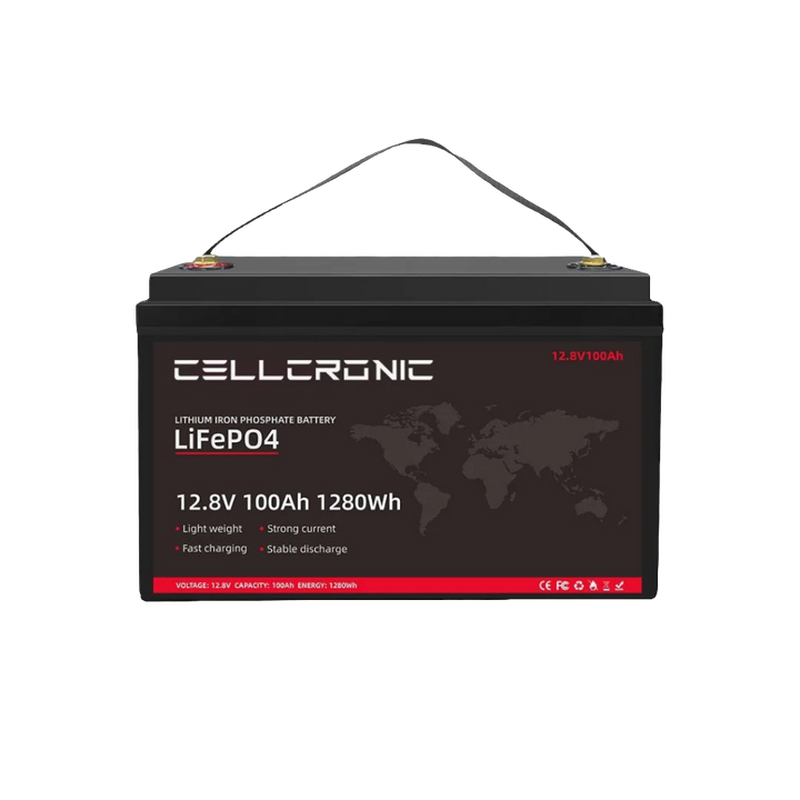 Cellcronic 12V-100Ah-1280Wh LiFePo4 Battery